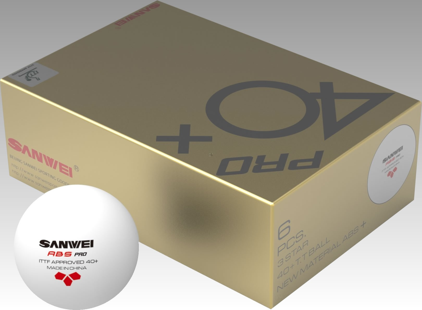ᐅ Sanwei 40+ *** | 6 Wettkampf-Plastikbälle, Naht, ABS